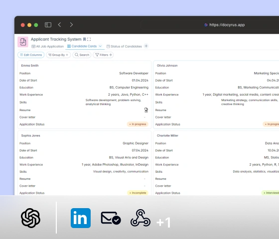 Docyrus | No-Code AI Assistants, Work Apps and Automations