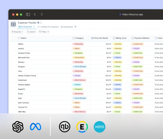 Docyrus | No-Code AI Assistants, Work Apps and Automations